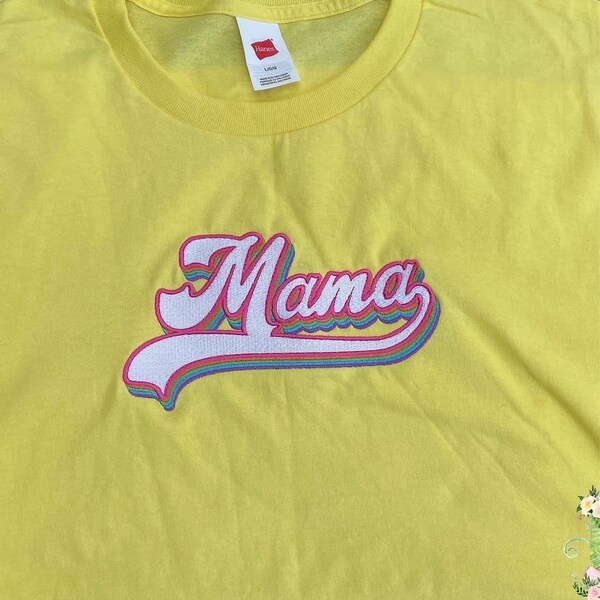 Mama Embroidery Design, Retro, Vintage, Machine Embroidery File ...