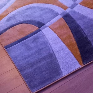 Thick Luxurious Teal Blue Silver Leaf Area Rugs Hand Carved High ...