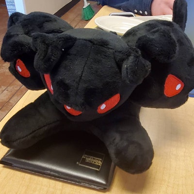 Cerberus Three-headed Dog Monster Fluffy Stuffed Animal Plush Sewing ...