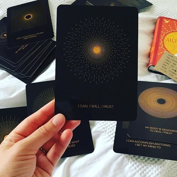Affirmation Cards // Mantra Intention Cards // Sacred Geometry ...