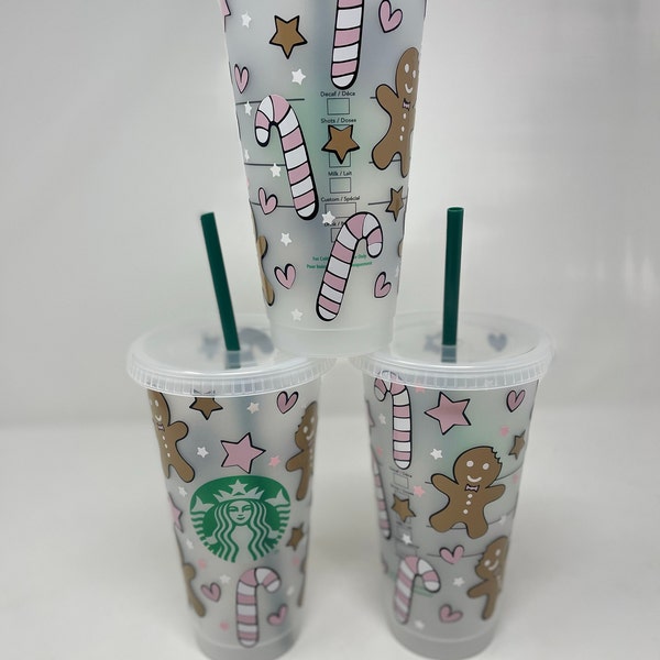 Gingerbread House SVG, No Hole Cold Cup Svg Wrap, Christmas Cold Cup ...