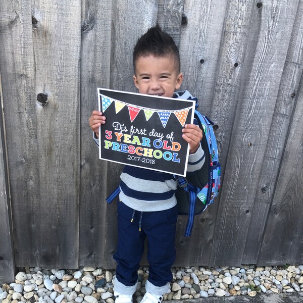 First & Last Day of 2nd Grade Chalkboard Printable Sign - Printable ...