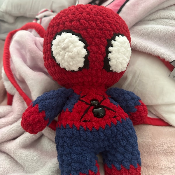 Red and Blue Spider Plushie - Etsy