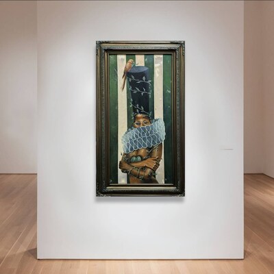 Colonial Style Ornate Wood Frame, Vintage Frame, Distressed White, Old ...