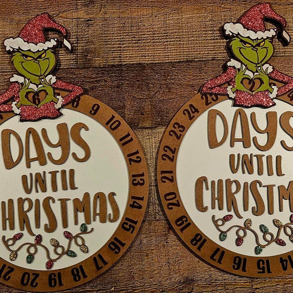 Christmas Cartoon Countdown Svg, Christmas Countdown Svg, Countdown ...