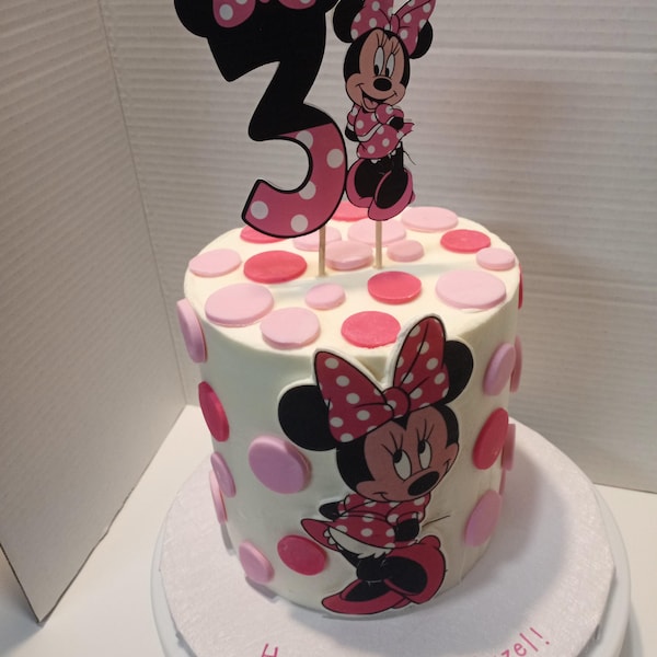 Minnie Mouse Numbers SVG PNG: Pink Birthday Clipart (digital Download ...