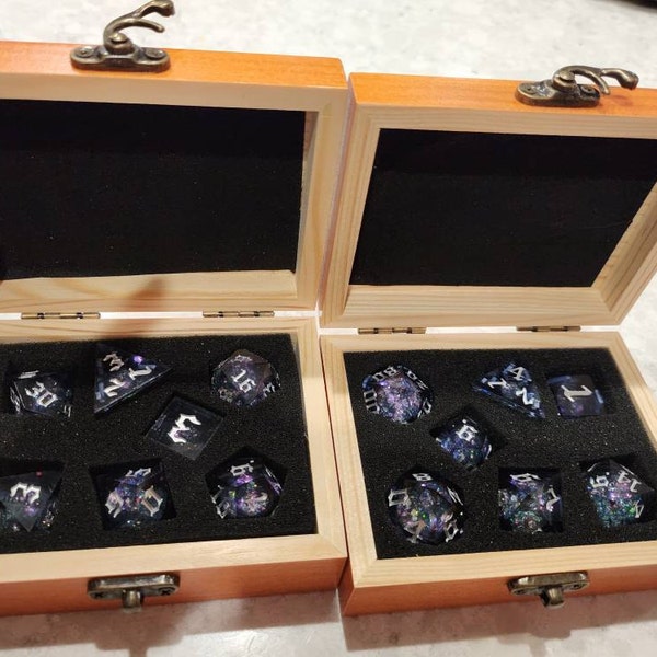Gothic Dark Starry Sky Liquid Core Dice Set for Magic Game, Gorgeous ...