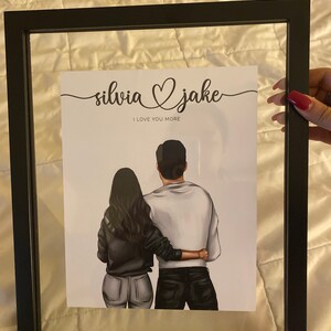 Personalised Couple Print Couples Gift Gift for Her | Etsy