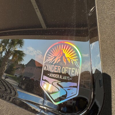 Mountain Pulse Vinyl Decal Vinyl Sticker, Car Window Decal, Hiking ...