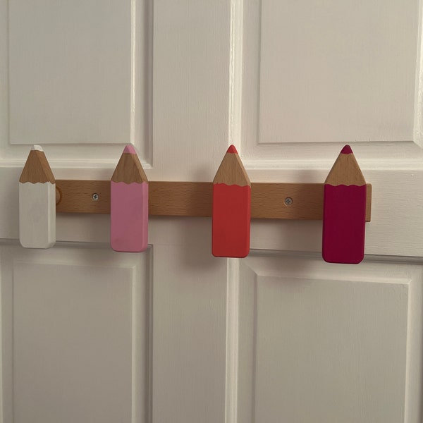 Wooden Cone Wall Hook, Wall Mounted Coat Rack, Solid Wood Wall Hooks ...