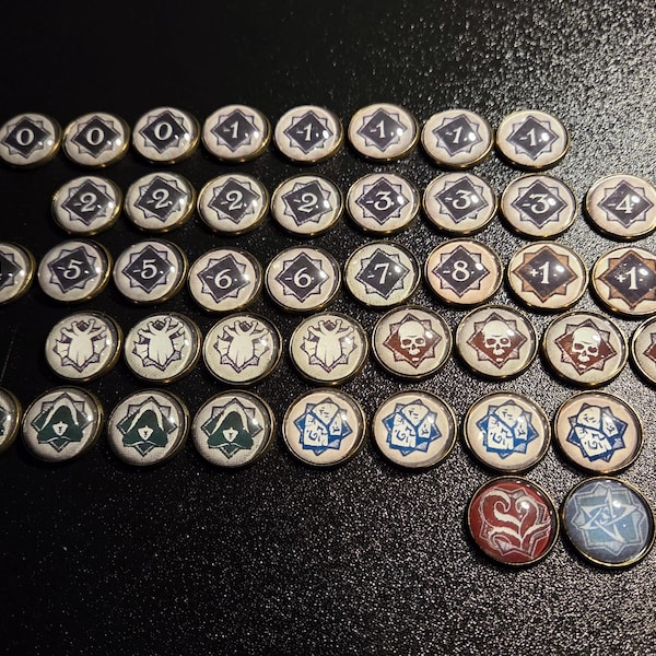 Call of Cthulhu Arkham Horror Tokens! Full Set! Arkham Horror Card Game ...