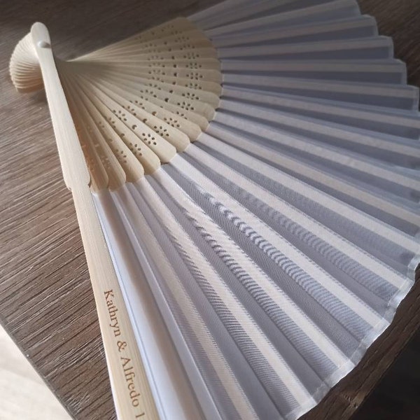 Personalized Custom Frabic Fans Bulk Wedding Party Favors Gifts for ...