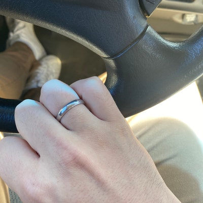 Simple Stainless Steel Ring, Basic Band, Size 7-13, Handcrafted Steel ...