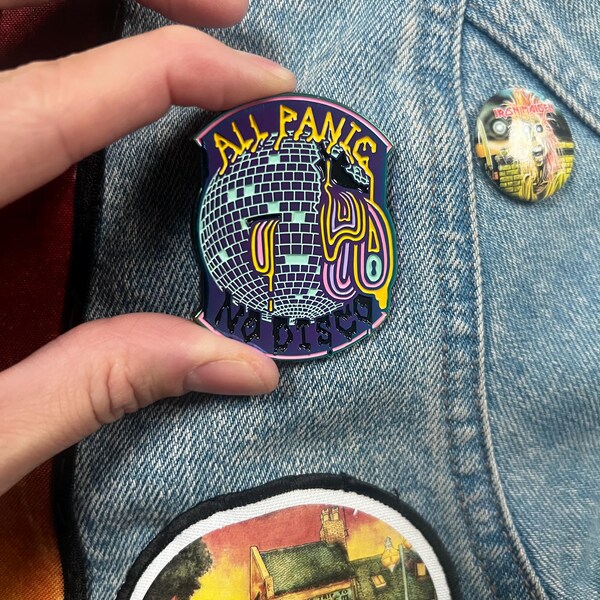 All Panic No Disco Enamel Pin Badge, Neurodivergent Gifts, Anxiety Gift, Anxiety Pin, Mental ...