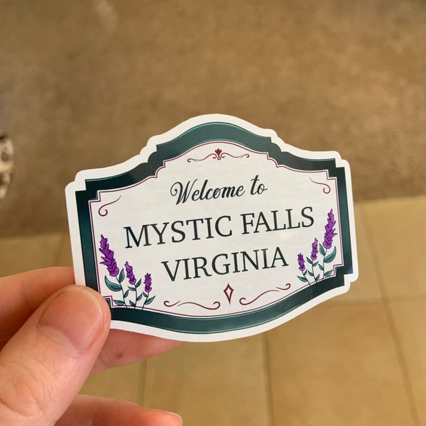 Tvd City Sign Sticker Mystic Falls Vampire Diaries Vinyl Waterproof ...