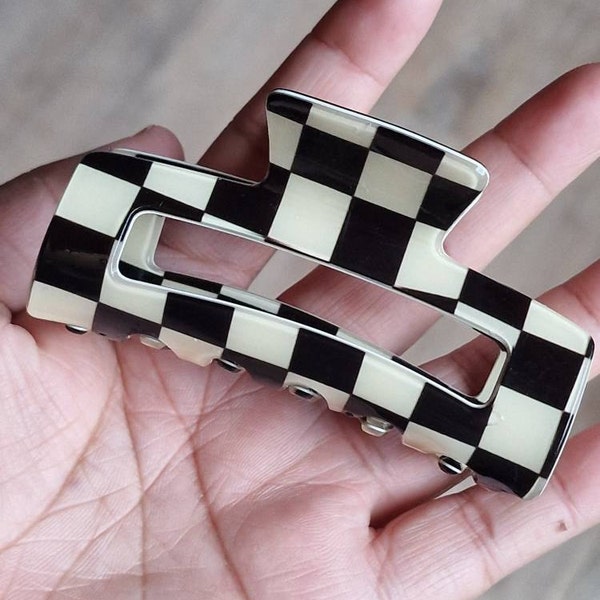 Retro Checker Hair Claw Clip Retro Hair Accessories Hair Claw Clip ...