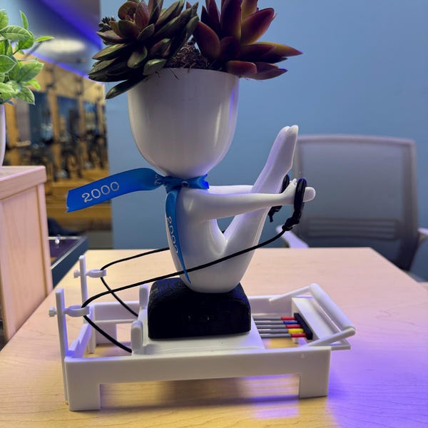 Pilates Reformer Modern Succulent Planter, Unique Pilates Studio Decor ...