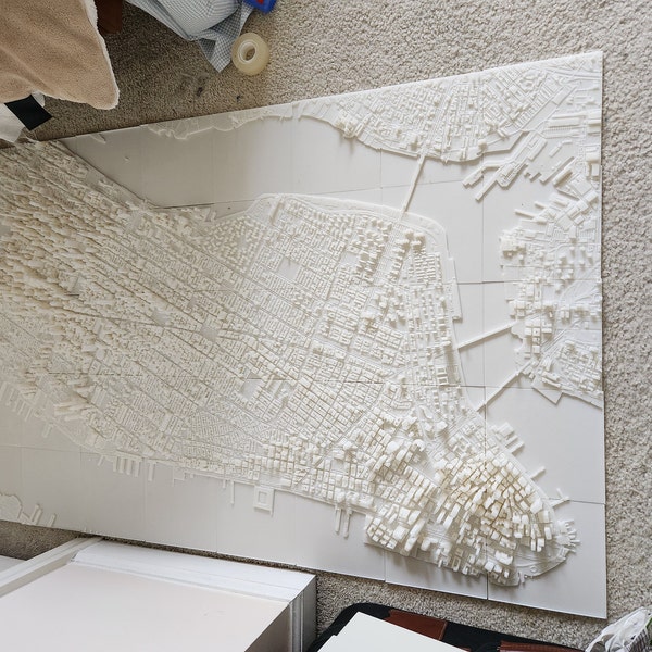 3D Detroit | Digital Files | 3D STL File | Detroit 3D Map | 3D City Art ...