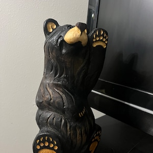 Chainsaw Carved Rail Bear - Etsy