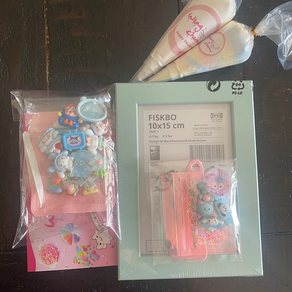 Decoden Photo Frame Cream Glue and Charms Kit ,decoden Kits for ...