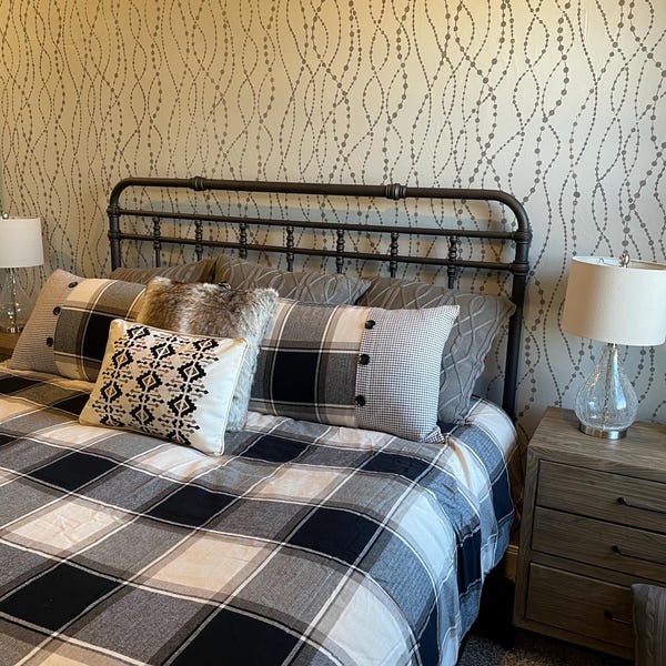 Pearls Wall Stencil - LARGE WALL STENCILS Instead of Wallpaper - Easy ...