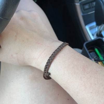Key West Light Brown Braided Leather Bracelet Unisex - Etsy