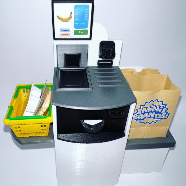 Mini Brands Toy Grocery Store Self Checkout Lane With Register and ...