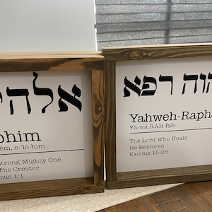 Yahweh Wall Sign Decor, Names of God Sign, Wall Decor Sign ...