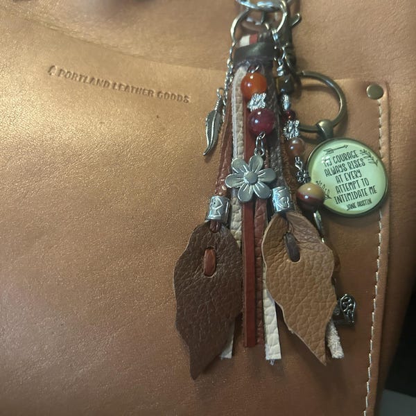 Handbag Charms Purse Charm for Handbag Leather Flower Bag Charm Charm ...