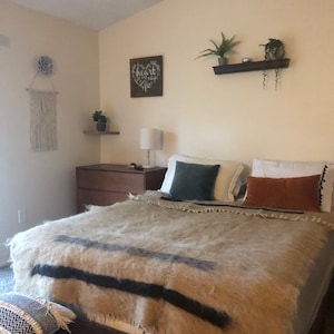 100% Wool Yellow Rug Rag Bedroom Stylish Boho Throw Rug | Etsy