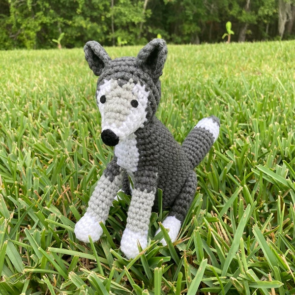 Crochet Pattern for Woolfie, Realistic Crochet Wolf Amigurumi - Instant ...