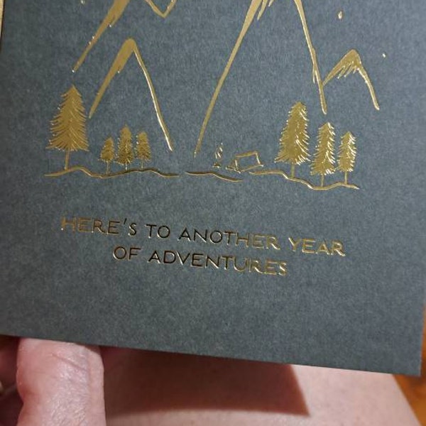 Year of Adventures - Gold Foil Card - Etsy