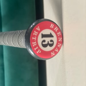Personalized Baseball Bat Knob Decals, Choose Text, Number & Colors ...