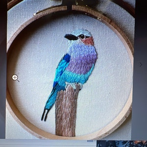 Bird Embroidery Pattern Thread Painting Tutorial Splendid Fairywren ...