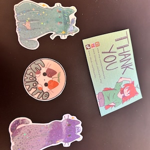 Holographic Gojo Cat Sticker Jujutsu Sorcerer Cute Cat Anime Sticker ...