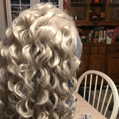 24 SILVER GREY Curly Lace Front Wig NEW - Etsy