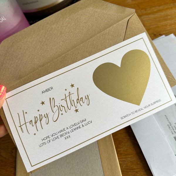 Personalised Birthday Scratch Card Surprise Gift | Birthday | Special ...