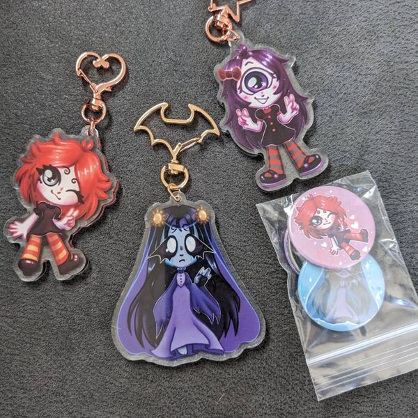 Ruby Gloom Characters - Acrylic Keychain / Charms - Etsy