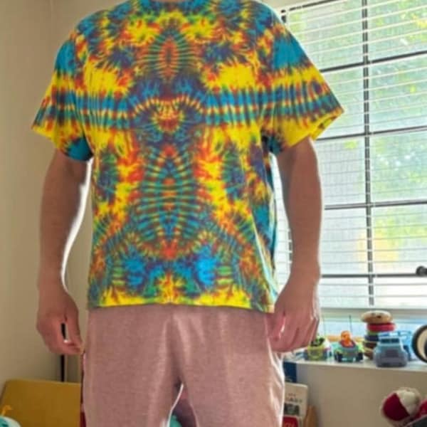 Rainbow TIE DYE Kid Shirt Rainbow Tye Dye Spiral T-shirt Youth Sizes 2 ...