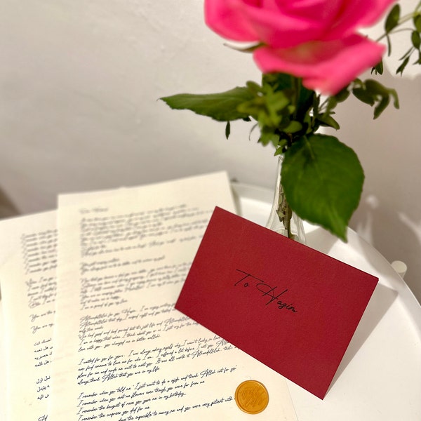 Love Letter | Hearts | Personalised Gift Present | Valentine's Gift ...