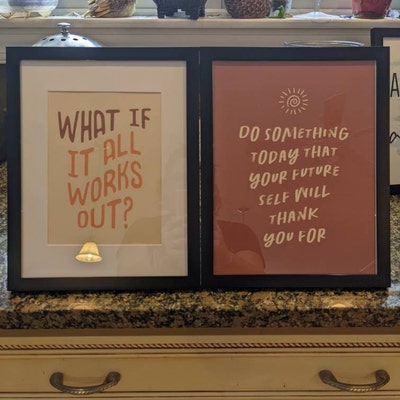 What If It All Works Out, Printable, Poster, Mental Health Quote, Self ...