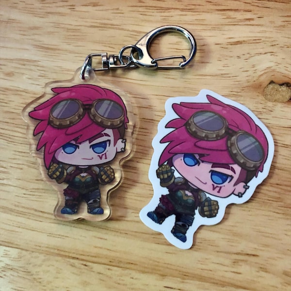 SET I: Lol 2”in Keychain Chibi Champs League of Legends Draven/jinx ...