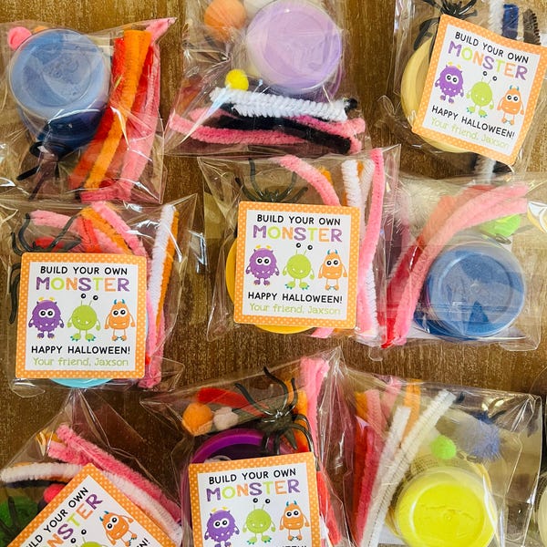 Assembled Halloween Party Favors, Build Your Own Monster Kit ...