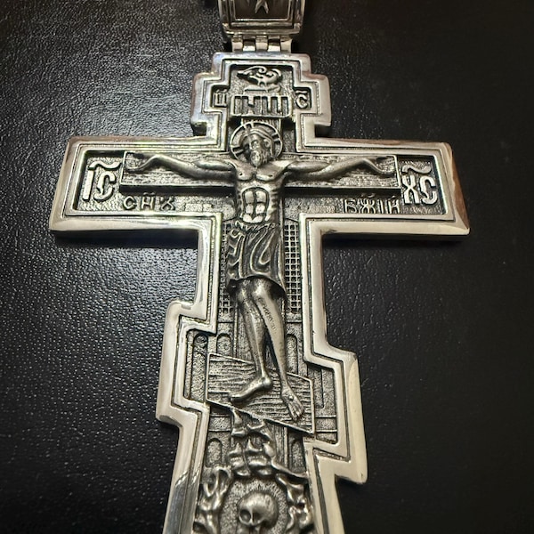 Personalized Silver Jesus Cross Necklace, Handmade Crucifixion of Jesus ...