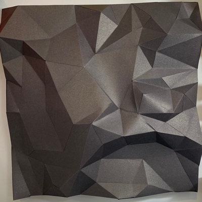 Low Poly Girl Walking With Cat, DIY Big Paper Sculpture, Pdf Download ...