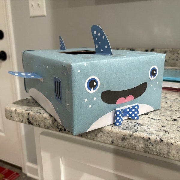 Whale Shark Valentine Box Printable Decor Kit, Valentine's Mailbox ...