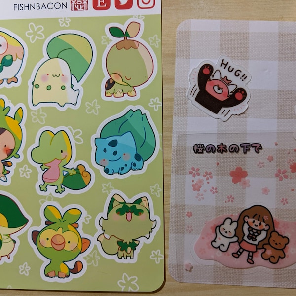 Pokman Starters Stickers - Etsy