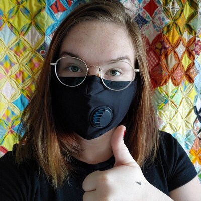 Vent Mask With Respirator and Filter, Reusable Washable Cotton Mask ...