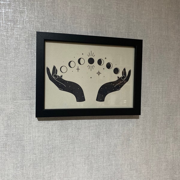 Moon Hands | Art Print - Etsy