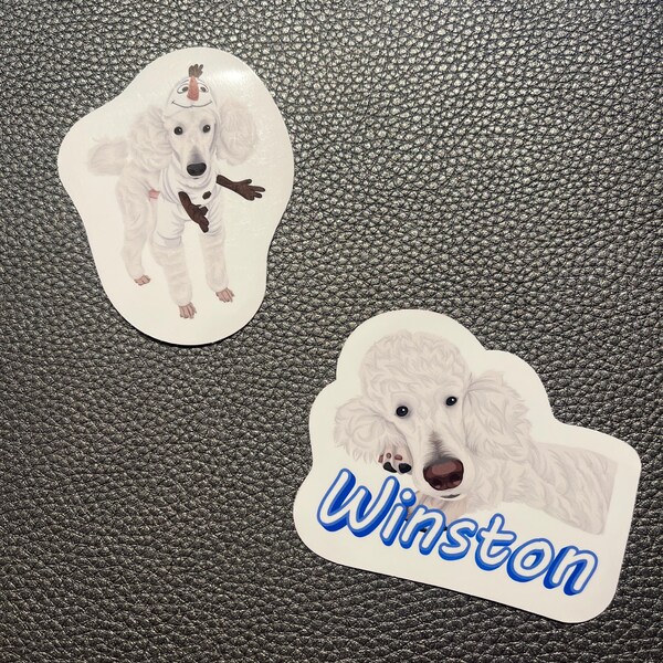 Personalized Dog Stickers Hand Drawn Custom Pet Sticker, Custom Dog ...